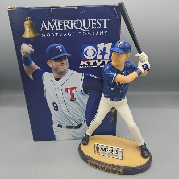 Accents | Texas Rangers Hank Blalock Statue Figurine 7 Mlb Baseball 205 ...